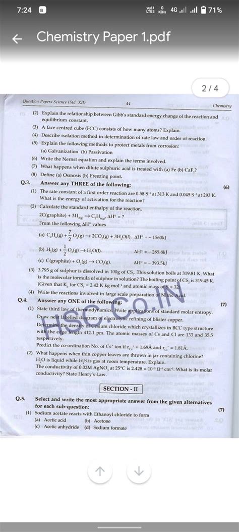 Write The Nernst Equation And Explain The Terms Involved 7 What Happe