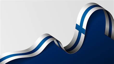 Eps10 Vector Patriotic Background With Finland Flag Colors Stock
