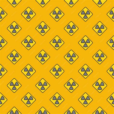 Premium Vector Radiation Warning Vector Colored Seamless Pattern
