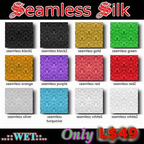 second life marketplace silk seamless textures 12 pack scripts full