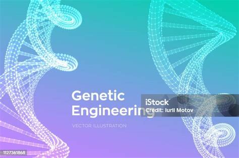 Dna 시퀀스입니다 와이어 프레임 Dna 분자 구조 메쉬입니다 Dna 코드 편집 가능한 템플릿입니다 과학 및 기술 개념입니다