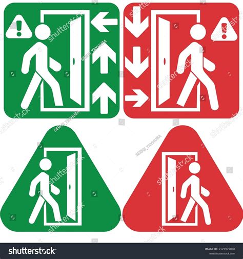 Man Enters Exits Room Through Door Stock Vector Royalty Free