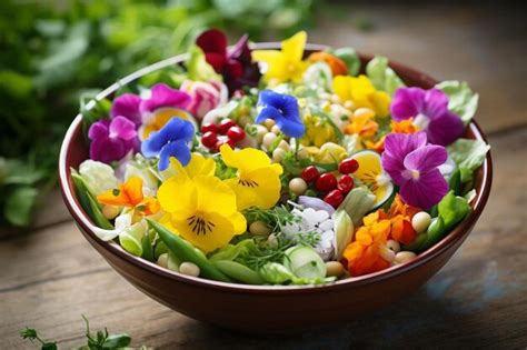 Fresh Vegan Spring Salad Premium Ai Generated Image