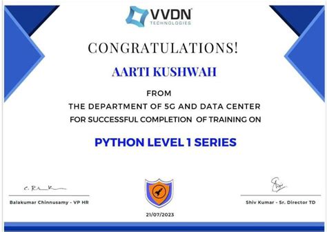 Aarti Kushwah On Linkedin Python Vvdntech Pythonlearning