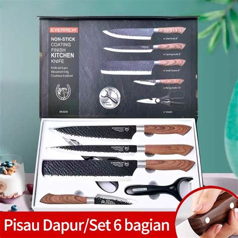 Jual Pisau Dapur Set Knives Set 6 In 1 Stainless SteelPisau Dapur