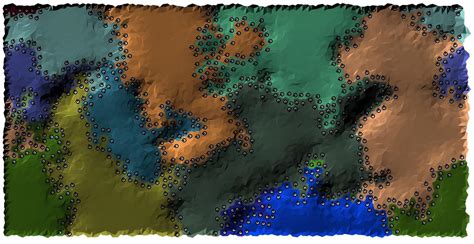 Procedurally Generated Height Map From Tectonic Plates With Relief Shading R