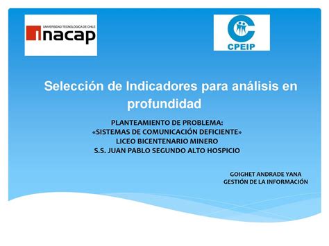 Selecci N De Indicadores Para An Lisis En Profundidad Ppt Descargar
