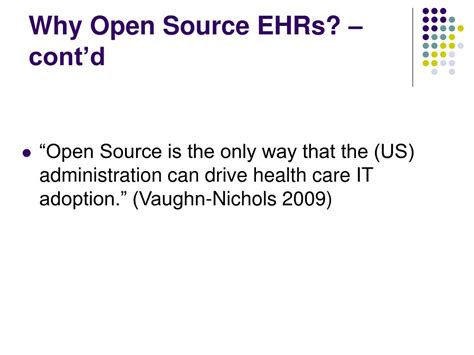 Ppt Open Source Software And The Electronic Health Record An