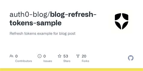 GitHub Auth Blog Blog Refresh Tokens Sample Refresh Tokens Example For Blog Post