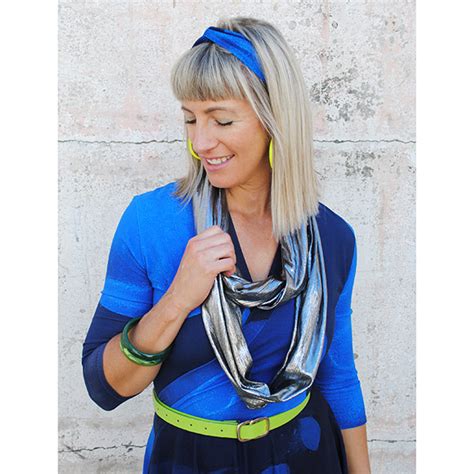 Loop Scarf In Metallic Silver Zilpah Tart