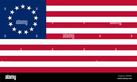 The Stars And Stripes Flag In Red White And Blue As Per Betsy Ross With