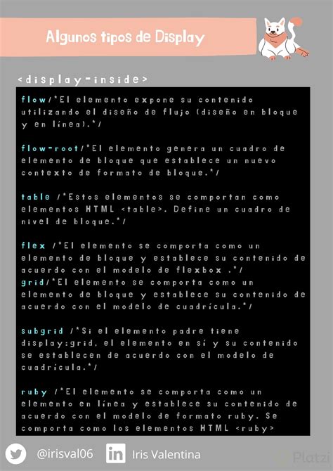 Tipos de display y Propiedades más usadas