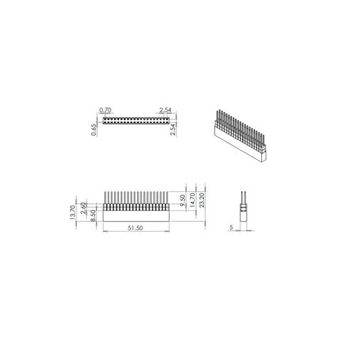 Rpi 40 Pin Header Przedłużenie Gpio 2x Shroud