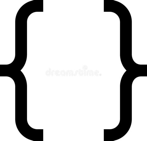 Curly Braces Double Symmetric Brackets Vector Typography Symbols Pair