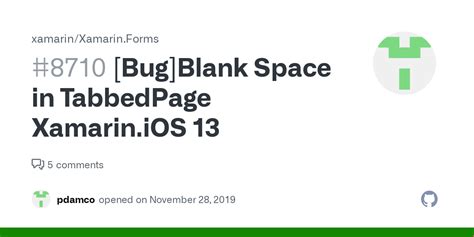 Bug Blank Space In Tabbedpage Xamarinios 13 · Issue 8710 · Xamarin