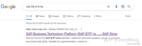 答网友提问 Sap Business Technology Platformbtp 的计费模式 知乎