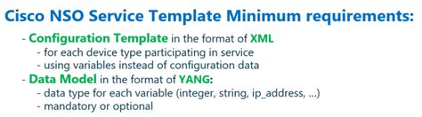 Cisco NSO Service Template