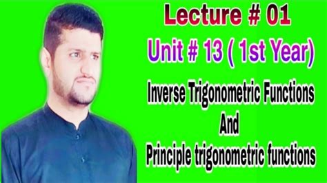 Inverse Trigonometric Functionsprinciple Trigonometric Functions
