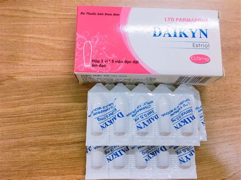 Thuốc Daiky Viên đạn đặt âm đạo Thuôn Dài Hình Viên đạn