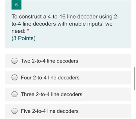 Solved 5 To Construct A 4 To 16 Line Decoder Using 2 To 4