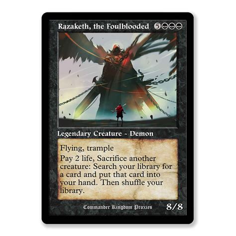 Razaketh The Foulblooded Vintage Custom Mtg Proxy Card