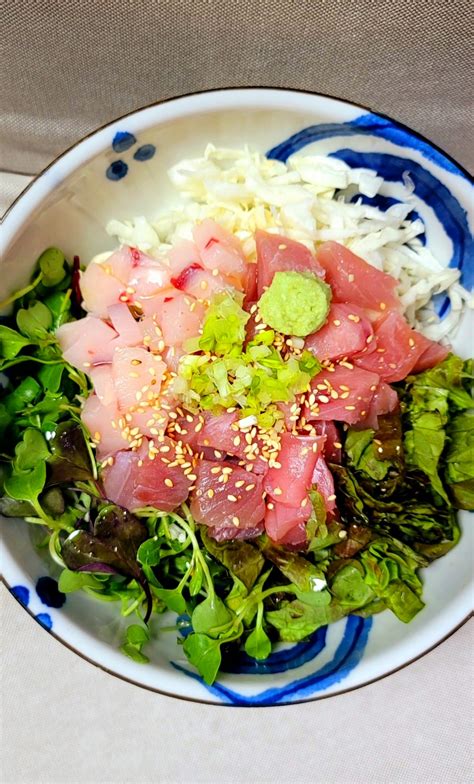 간장 참치회 덮밥 만드는 법 생참치요리 야채듬뿍 회 덮밥 만들기