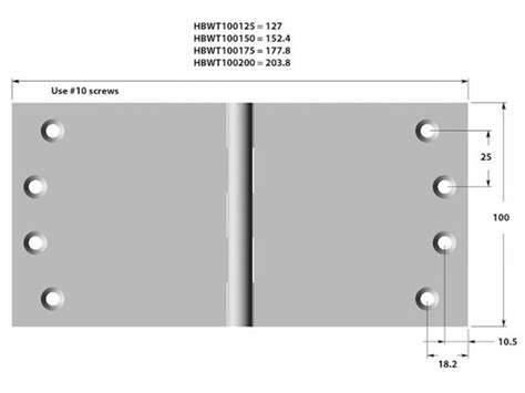 100 X 125 X 4mm Brass Wide Throw Hinge 9598 Interior Effects