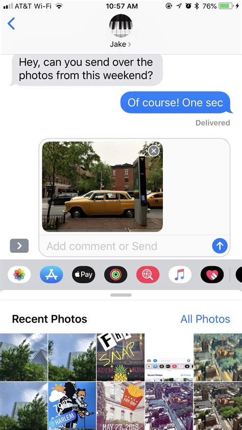 How To Access Your Photo Library In Messages For Ios 12 To Send Already