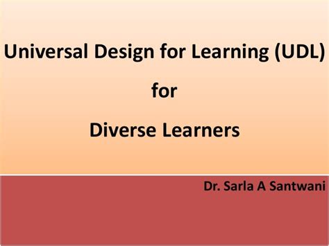 Ppt Universal Design For Learning Udl For