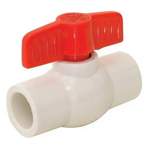 White And Red Pvc Sch 40 Ball Valves Valve Size 20mm At ₹ 40 Piece In