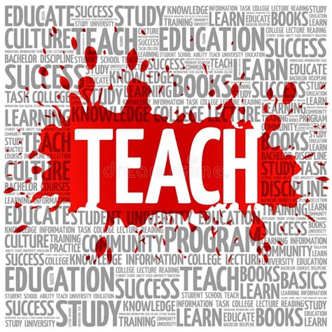 Teach Word Cloud Education Concept Stock Illustration Illustration