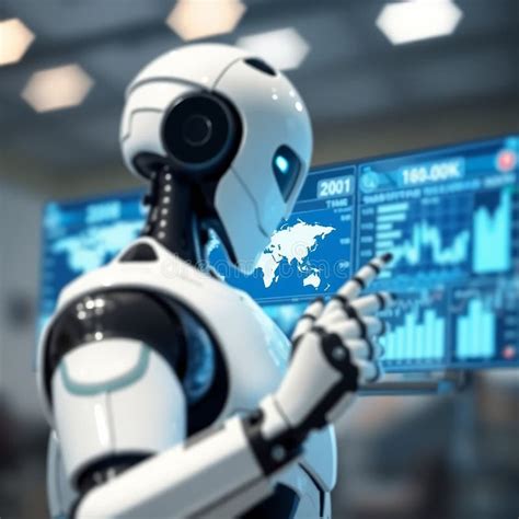 Ai Powered Robots In Cyber Operations Stock Image Image Of Light Global 358970093