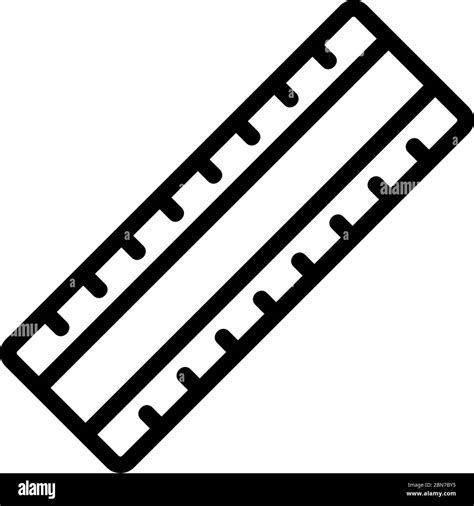 Measuring Plastic Ruler Icon Vector Outline Illustration Stock Vector Image And Art Alamy