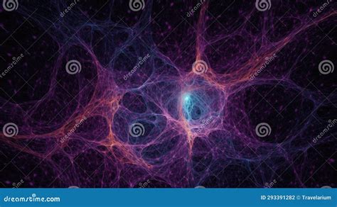 Simulation Of The Distribution Of Dark Matter In Space Royalty Free