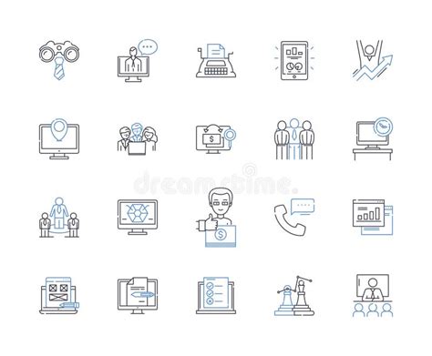 Experience And Know How Line Icons Collection Proficiency Expertise