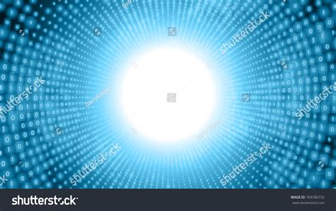 Binary Big Data Stream Visualization Blue Stock Vector Royalty Free 769786732 Shutterstock