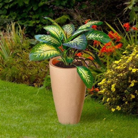 Vaso Planta Grande Redondo Polietileno Tradicional Grafiato Resistente