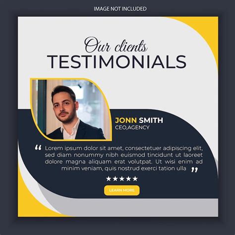 Premium Vector Minimal Customer Feedback Testimonial Banner Design