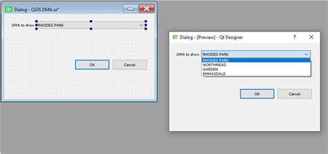 Qt Designer Qgis Change Project Variable Using A Dropdown Menu