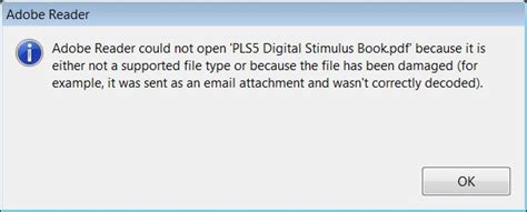 Unable To Read Digital Stimulus PDFs Pearson Assessment Support