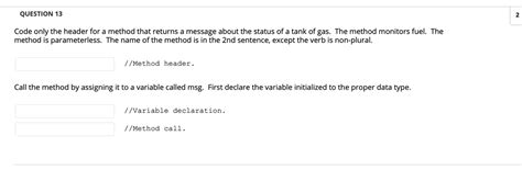 Answered Code Only The Header For A Method That Bartleby