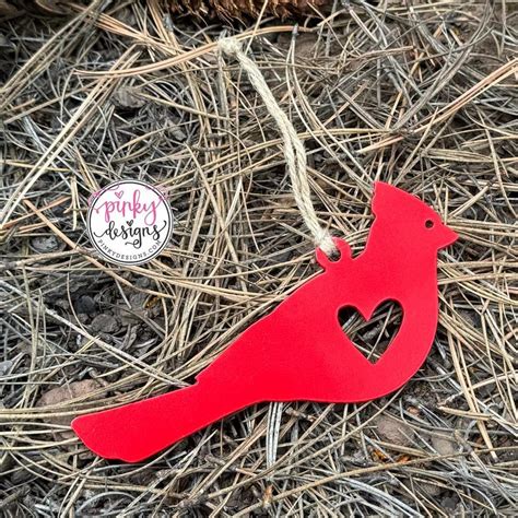 Cardinal Metal Ornament Cardinal Bird Ornament Christmas Ornament