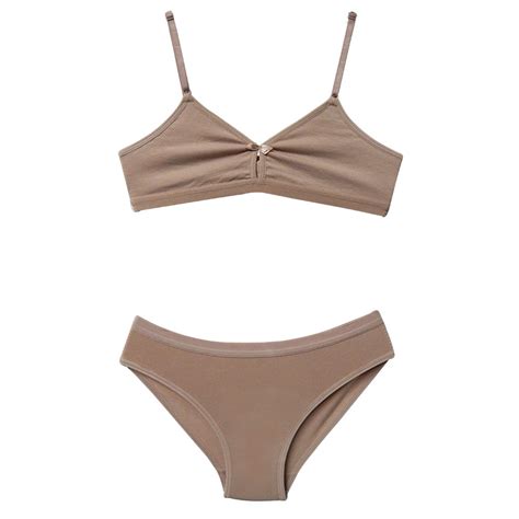 Conjunto Menina Moça Juvenil Sem Bojo Com Algodão Soft Branco 12intima