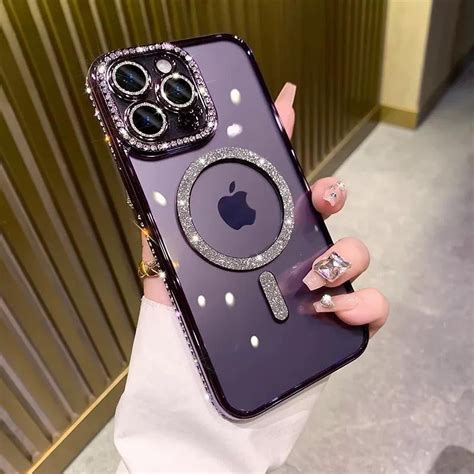 ‎شرکت ارتباط همراه ماهان‎ ‎قاب نگین دار مجیک ماسک Magsafe ️‍🔥💎 💥كاور ژله اى مگ سيف💥 ️بامحافظ