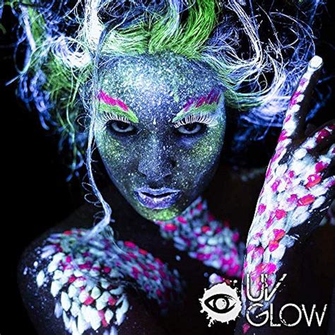 UV Glow Blacklight Face And Body Paint 0 34oz Set Of 6 Tubes Neon
