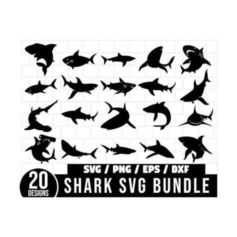 Shark Svg Bundle Birthday Shark Svg Hammerhead Shark Svg Inspire