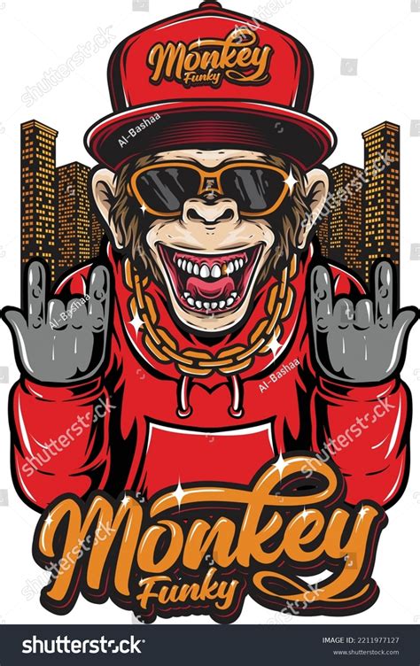 Monkey Funkey Logo Design Vector Template Stock Vector (Royalty Free ...