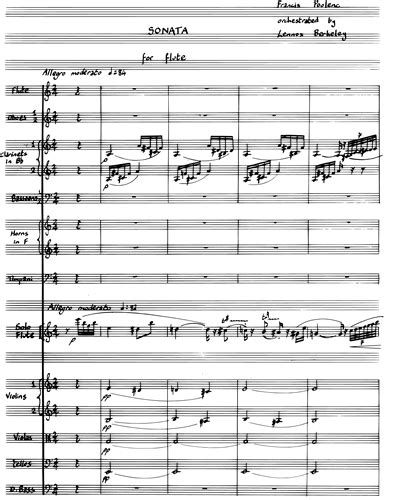 Flute Sonata Sheet Music By Francis Poulenc Nkoda Free 7 Days Trial