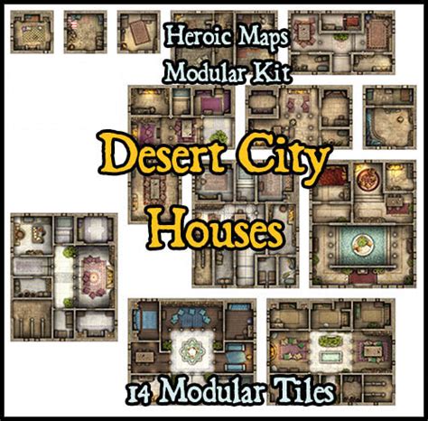 Heroic Maps Modular Kit Desert City Houses Heroic Maps
