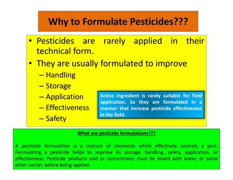 Pesticide Formulation Pdf Chemistry Science
